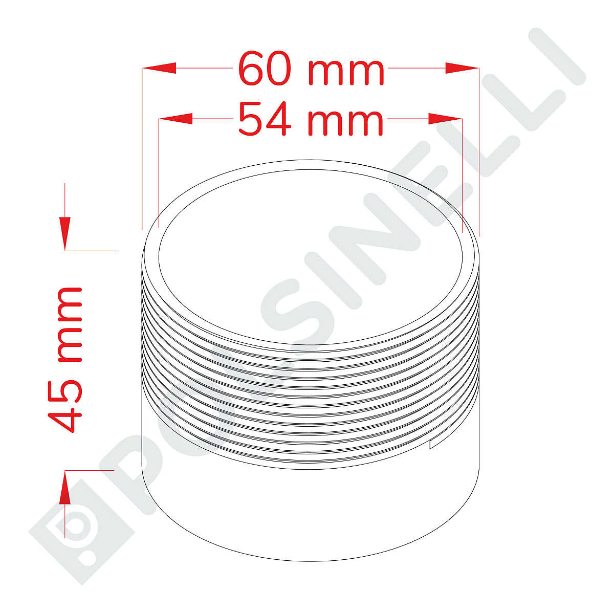 2" stainless steel stub Wine | Polsinelli Enologia