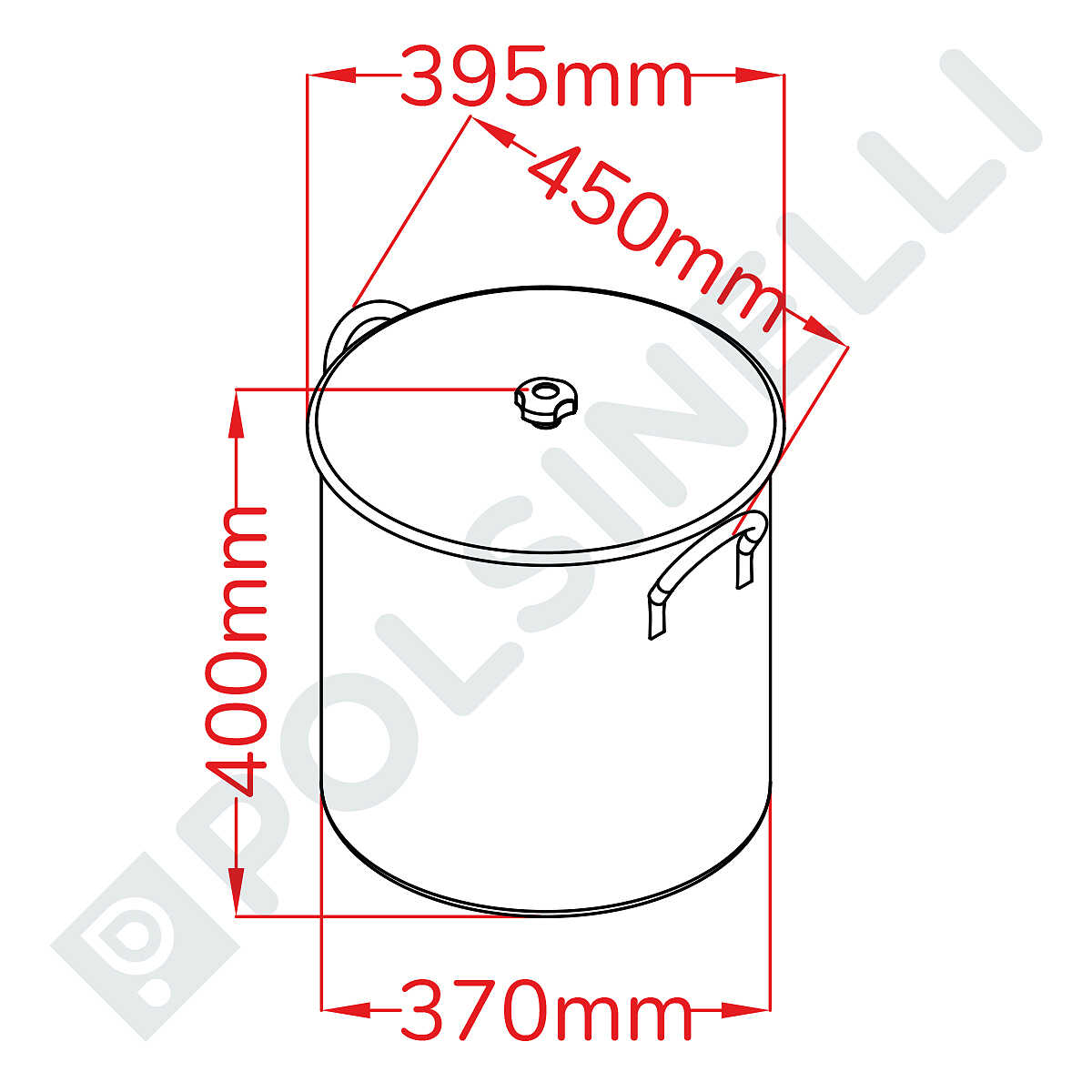 35 L Edelstahl-Topf Bier | Polsinelli Enologia
