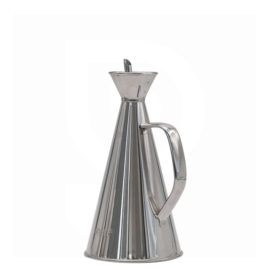 Anti-drip conical stainless steel 500 ml oil jug Olive oil | Polsinelli ...