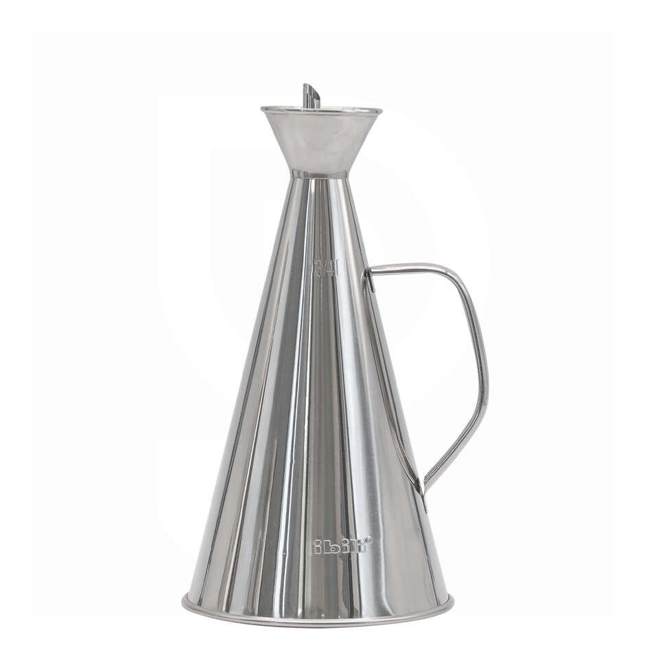 Anti-drip conical stainless steel 750 ml oil jug Olive oil | Polsinelli ...