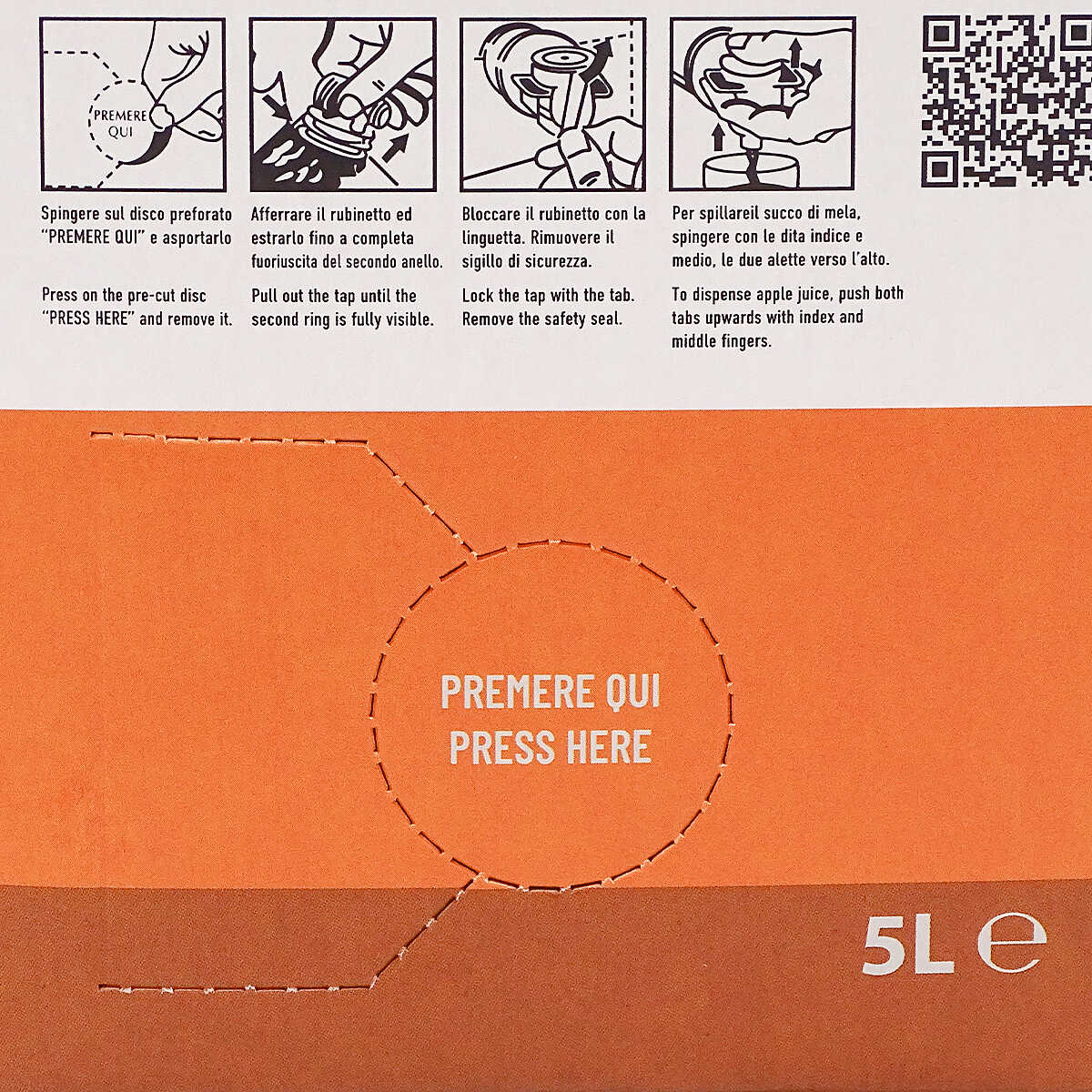 Bag in Box JUS DE POMME avec sac 5 L (1 pièce) Secteur Alimentaire ...