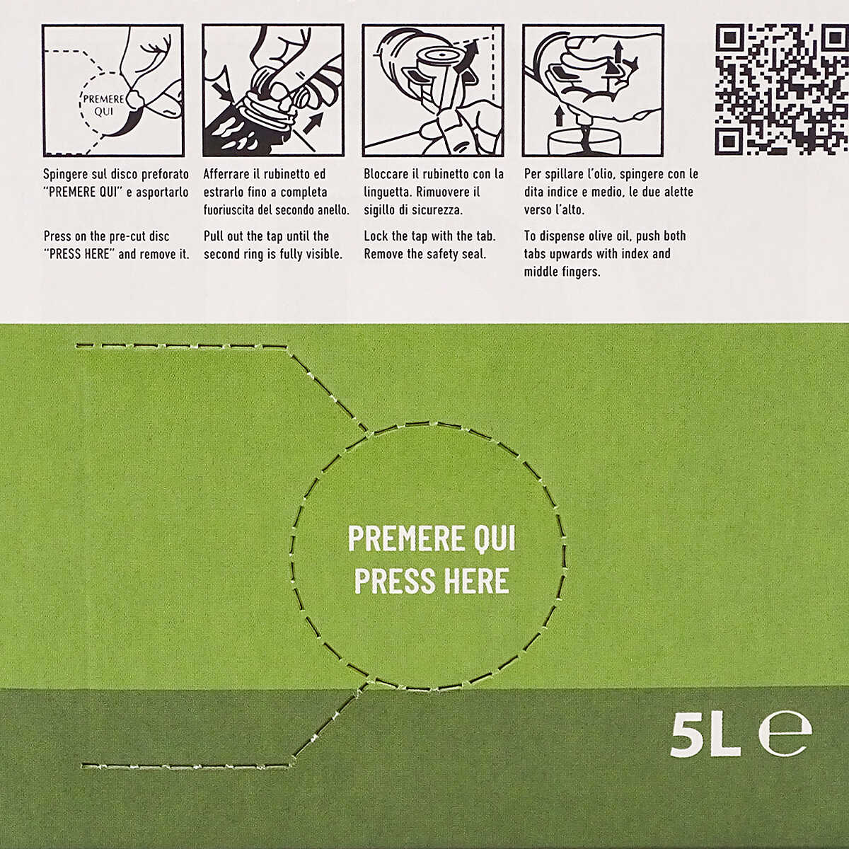 Bag in Box OIL with 5 L bag (100 pieces) Olive oil | Polsinelli Enologia