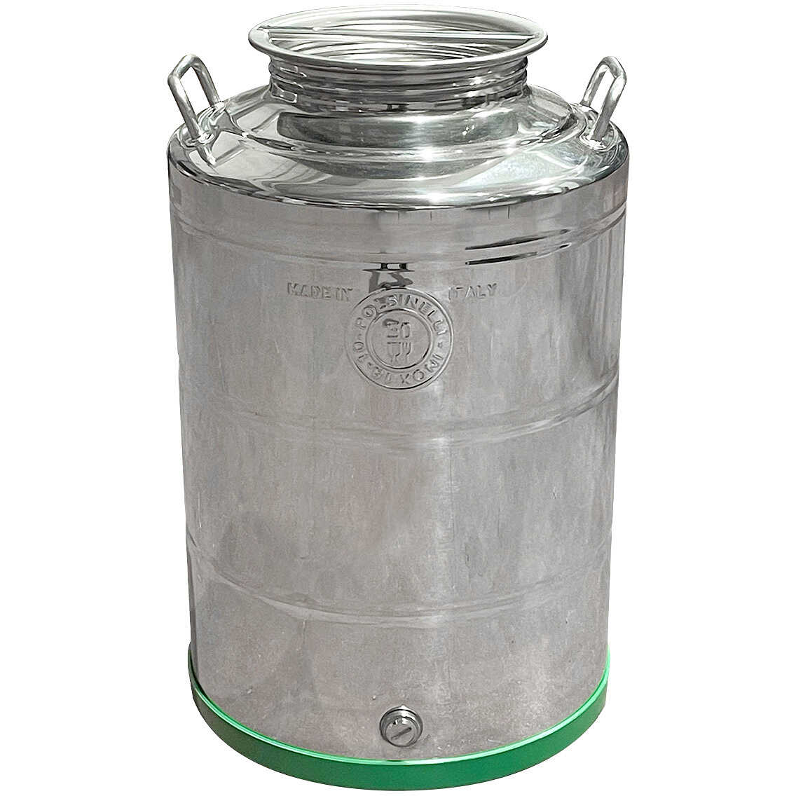 Bidón inox fondo liso 50 L Aceite | Polsinelli Enologia