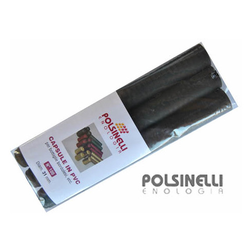 Black PVC capsule ⌀31 (100 pcs) Wine | Polsinelli Enologia