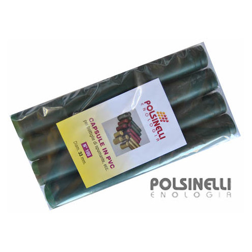 Capsule en PVC vert pin ⌀33 (100 pcs) Vin | Polsinelli Enologia