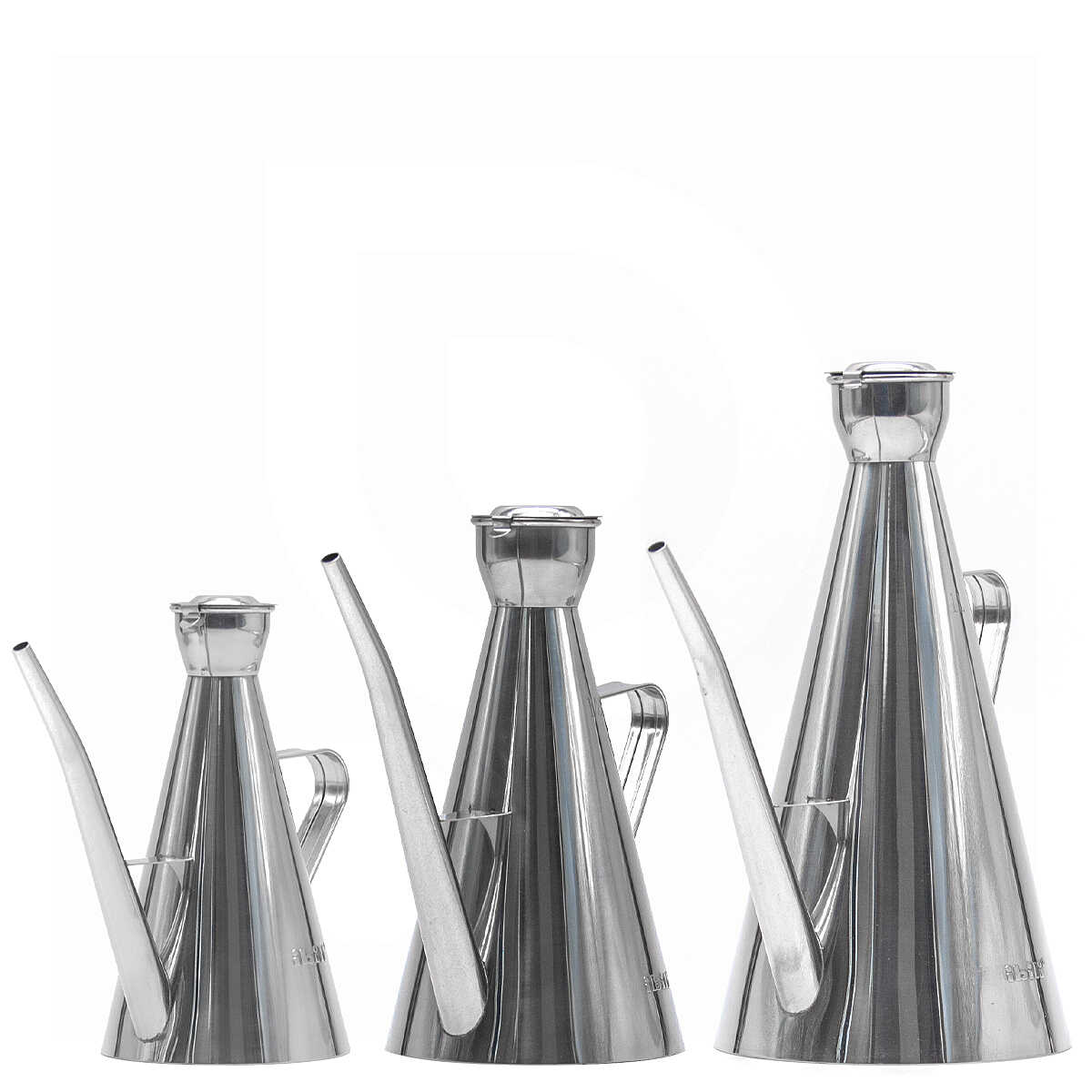 Conical stainless steel 1 L oil jug Olive oil | Polsinelli Enologia