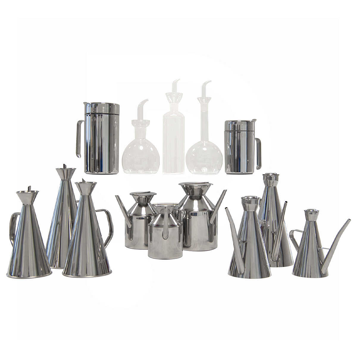 Conical stainless steel 1 L oil jug Olive oil | Polsinelli Enologia