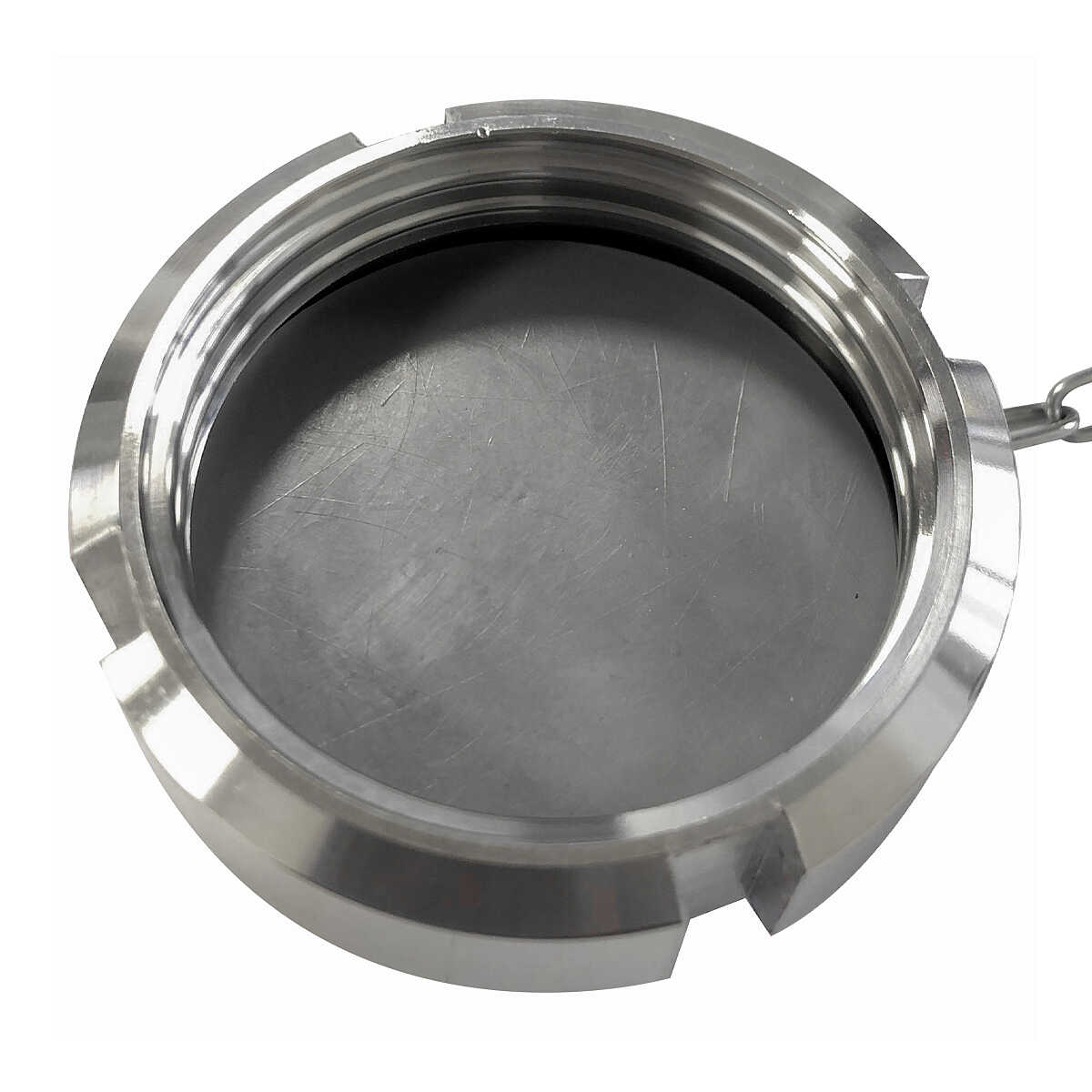 DIN 32 Female Stainless Steel Cap with Gasket and Chain Wine ...