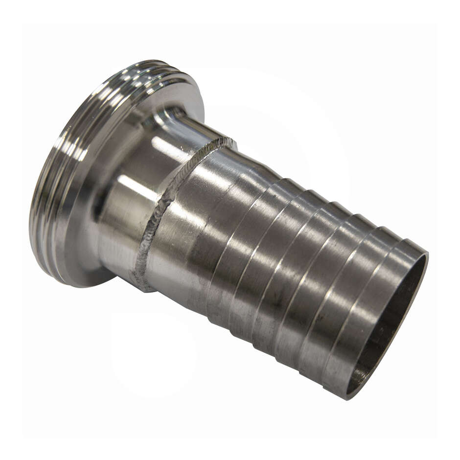 Embout cannelé inox DIN 50 F pour tuyau ⌀50 Vin | Polsinelli Enologia