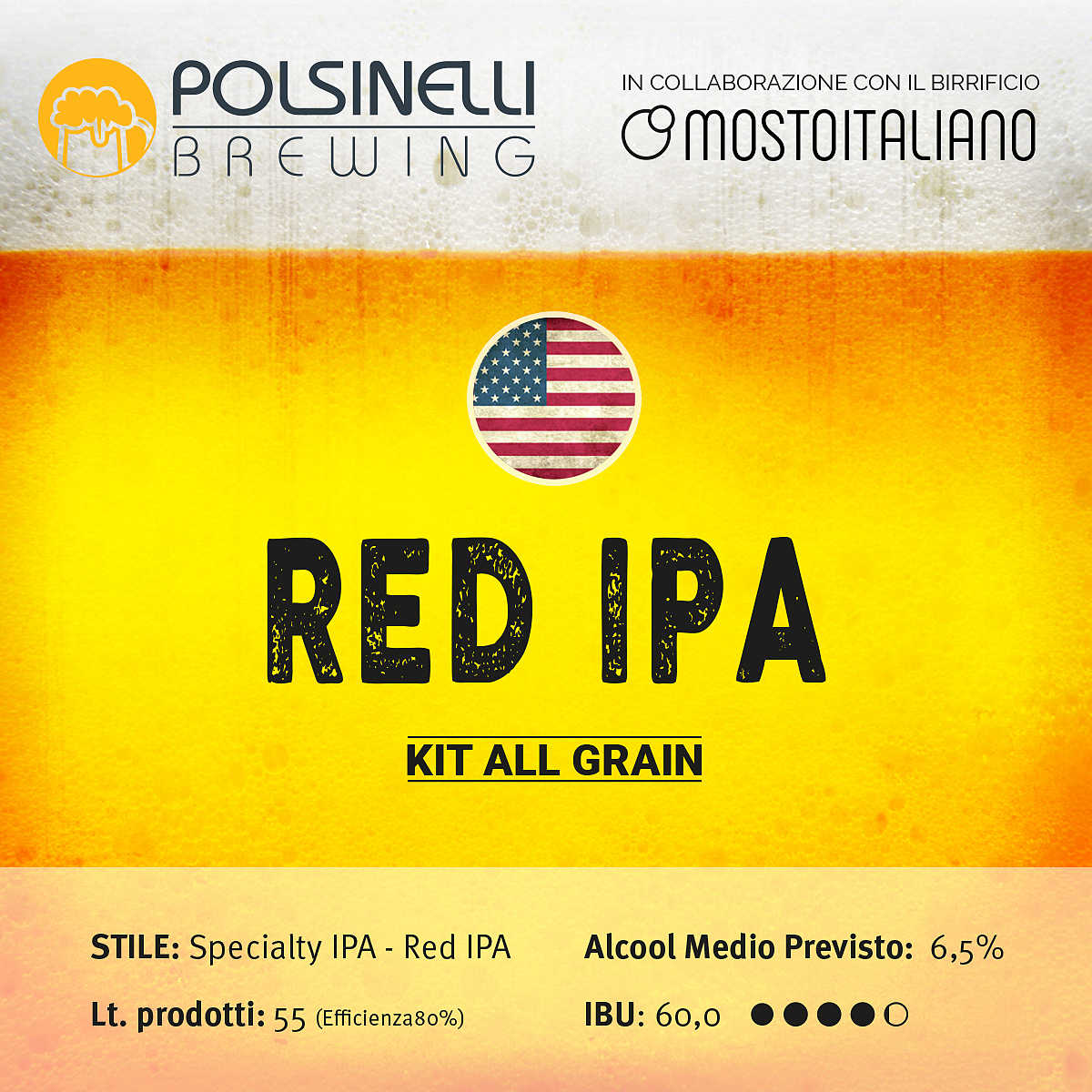 Kit all grain Red Ipa für 55 L - Specialty IPA: Red IPA Bier ...