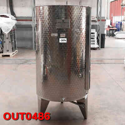 OUTLET - 1000 L Stainless steel cone bottom with air floating lid