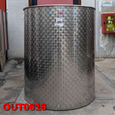 OUTLET - 1000 L stainless steel tank