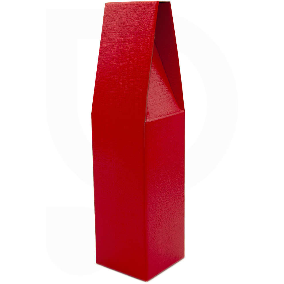 Red wine carry box for 1 bottle rough texture (10 pcs) Wine ...
