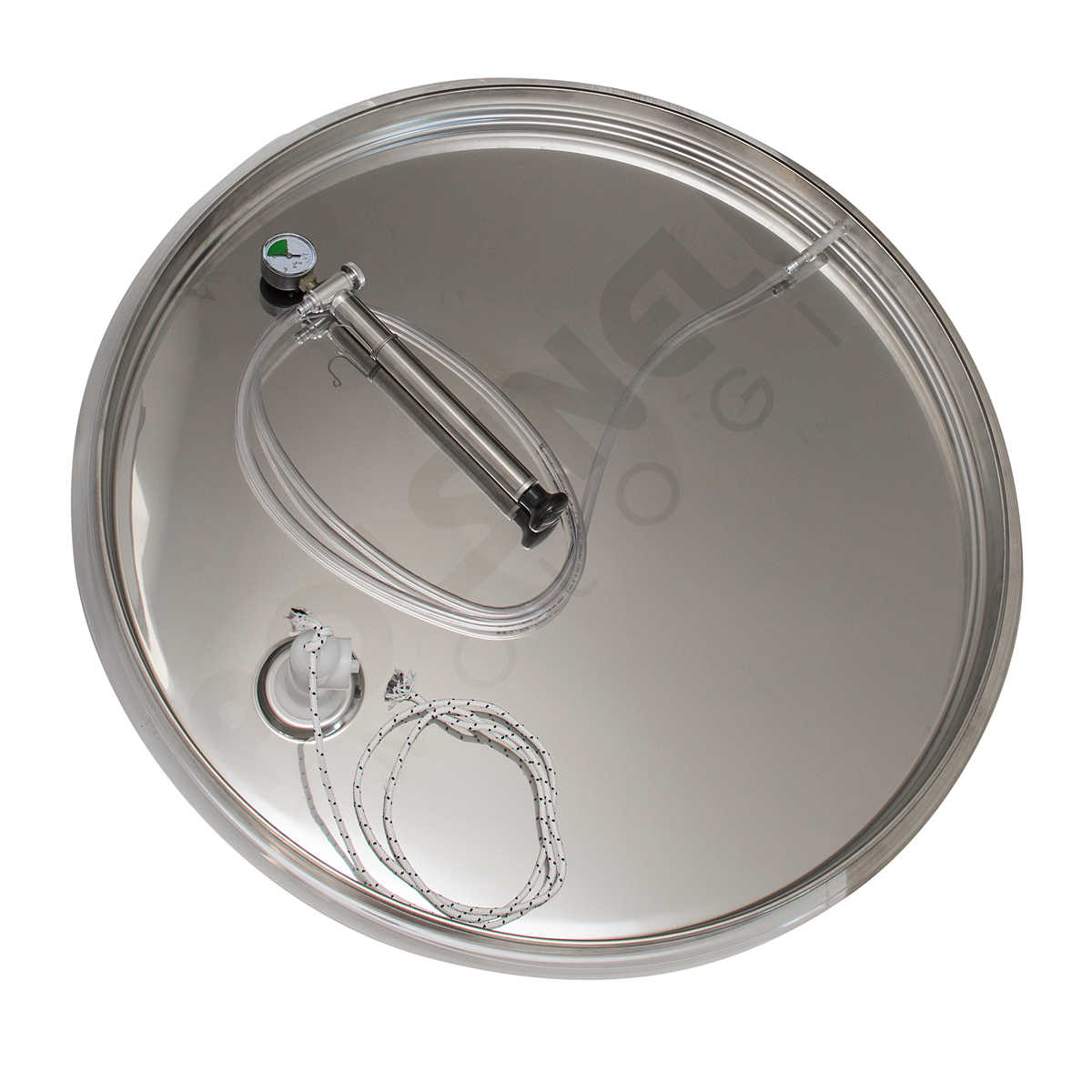 Refrigerated 3000 L Stainless steel tank with conical bottom with air ...
