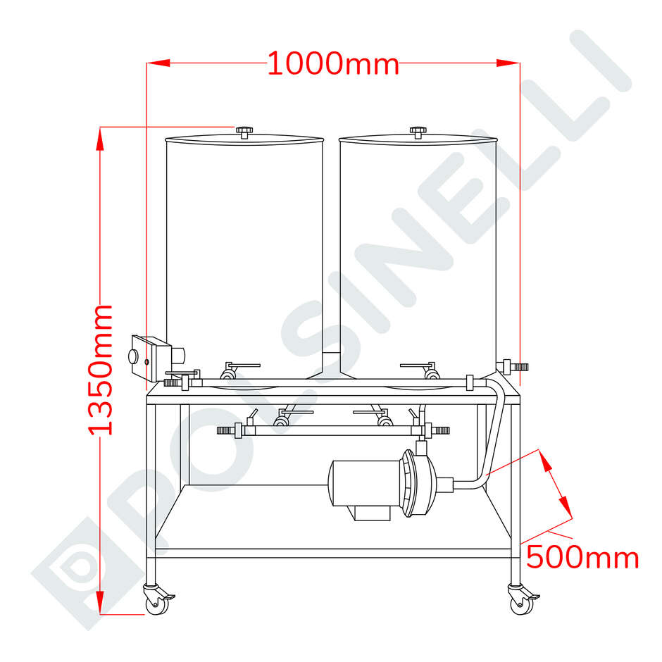 Sistema de lavado CIP 100 con resistencia calentador - 2 Tanques ...