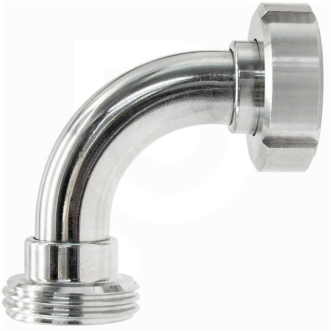 Stainless steel DIN 32 M curve with DIN 32 F swivel Wine | Polsinelli ...