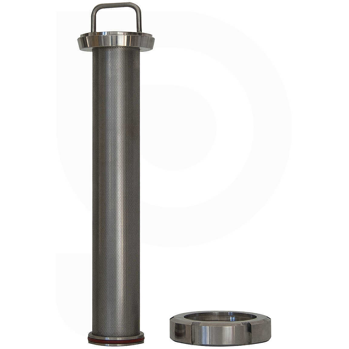 Stainless steel hop filter with DIN 25 connectors (1 mm holes) Beer ...