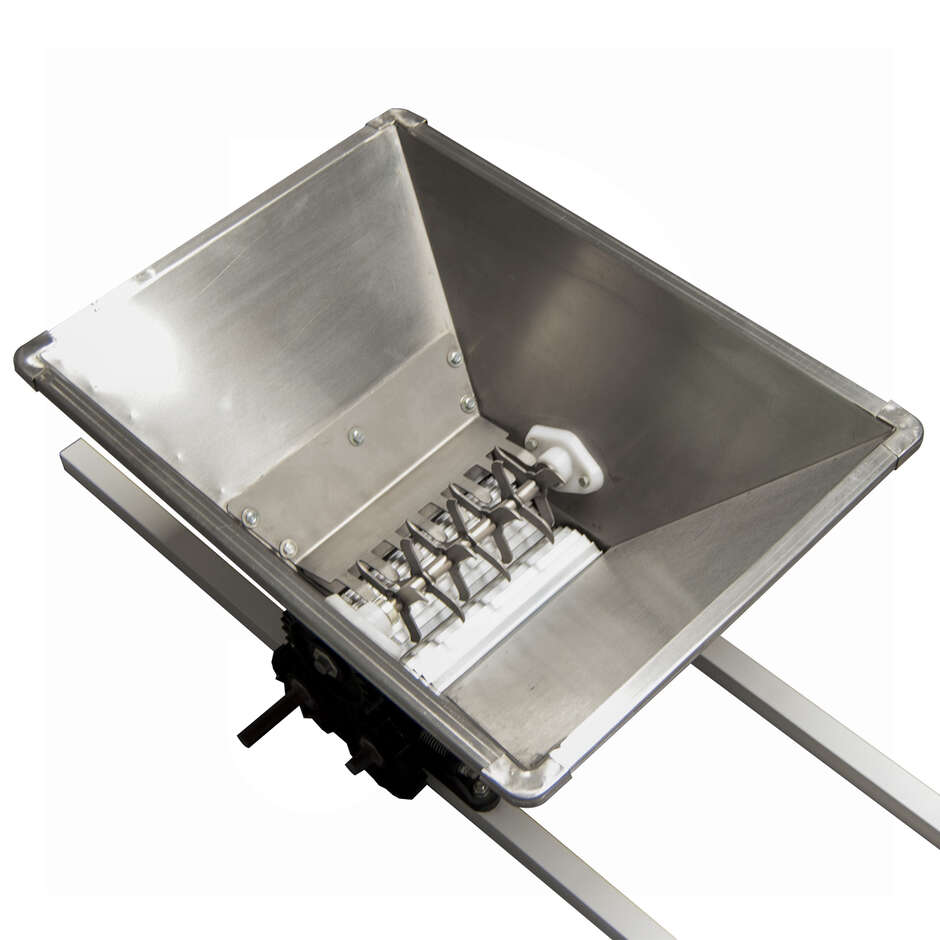 Stainless steel hopper fruit crusher type B - 7 knives Wine ...