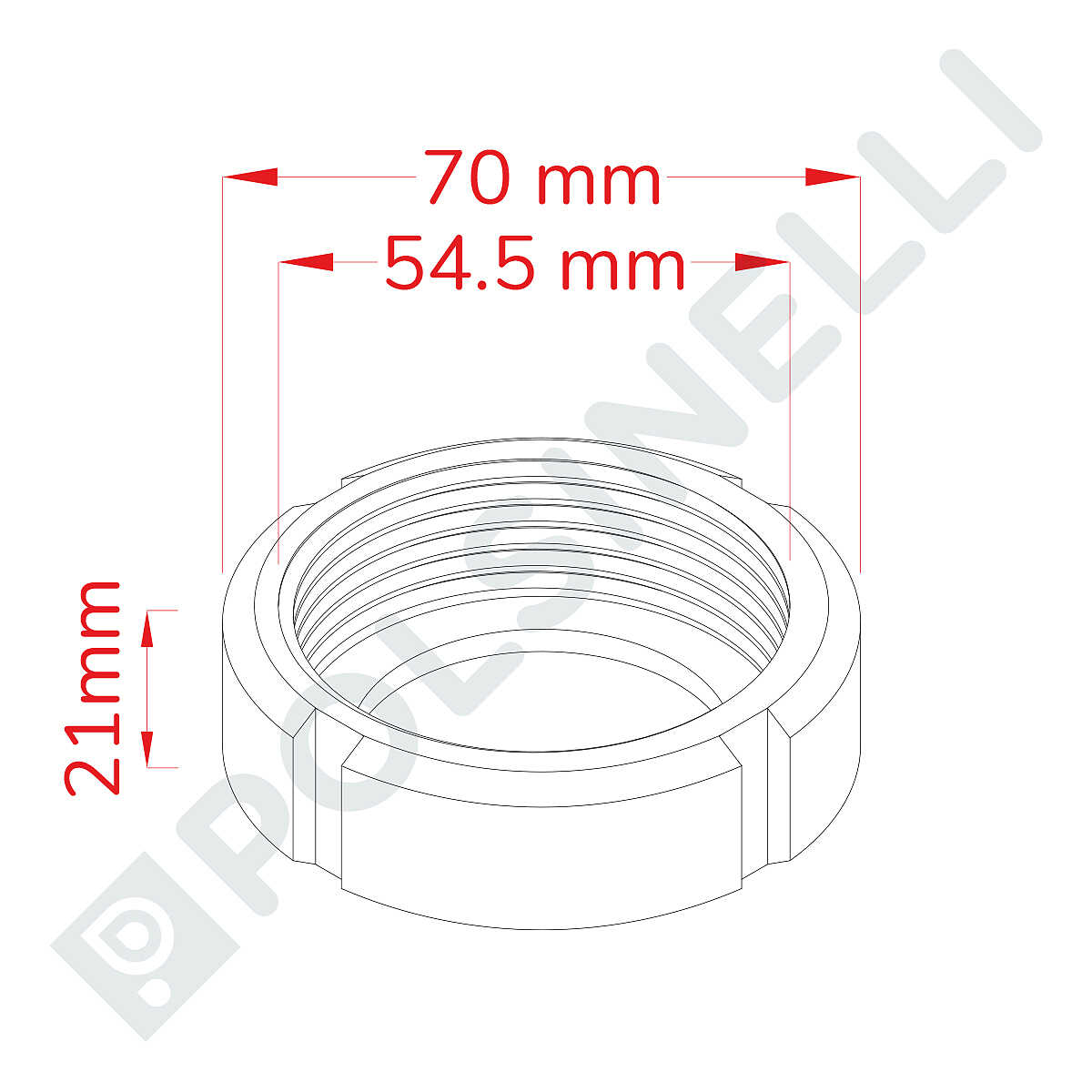 Stainless steel swivel DIN 32 Wine | Polsinelli Enologia