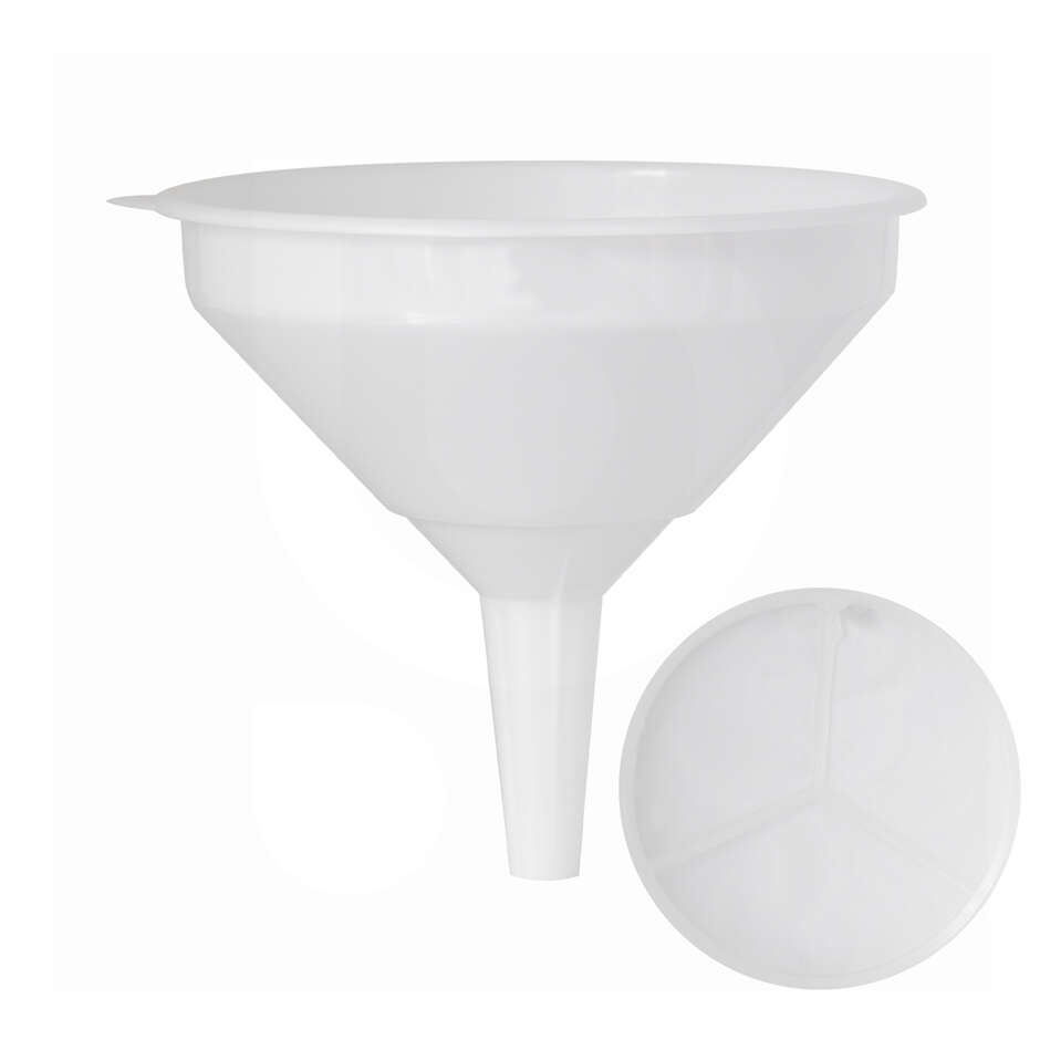 White plastic funnel Ø 30 with filter Wine | Polsinelli Enologia
